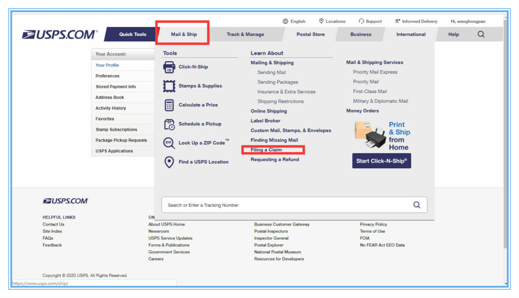 How to File an International Claim on USPS.com？（如何在USPS官网上申请国际包裹索赔？） – ...
