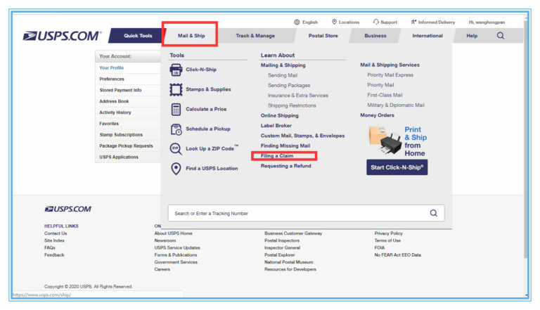 How to File an International Claim on USPS.com？（如何在USPS官网上申请国际包裹索赔？） – ...