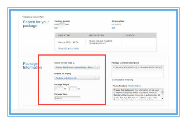 How to File an International Claim on USPS.com？（如何在USPS官网上申请国际包裹索赔？） – ...